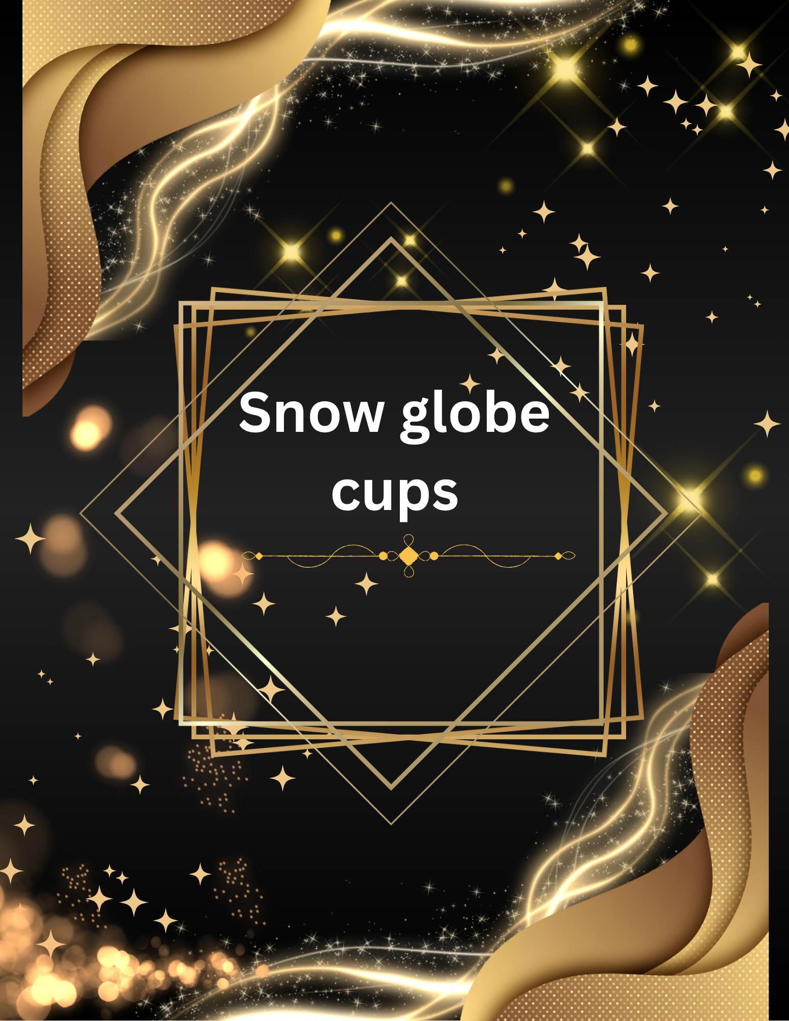 Snow globe cups – Glitter Treasures